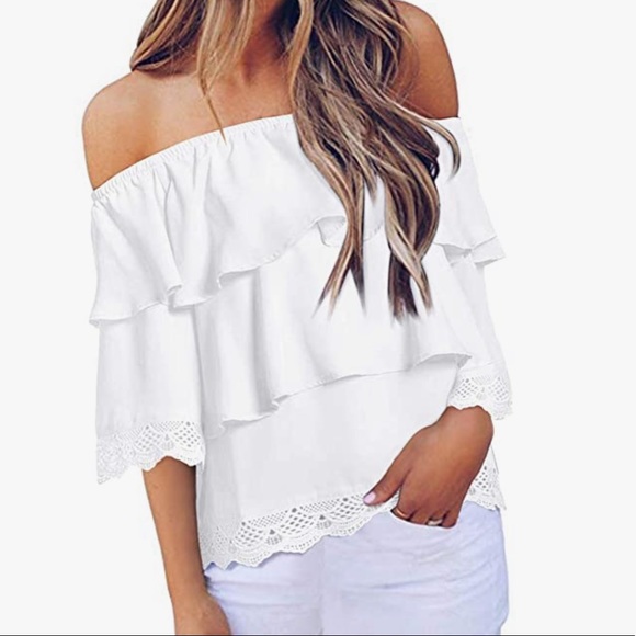 Tops | Beautiful Woman Off Shoulder Ruffle Top | Poshmark